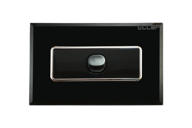 Glass Look Switch | Single Gang | Crystal Black Range